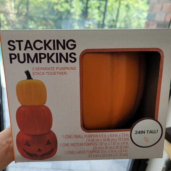 Holiday | Set Of 3 Stacking Pumpkins Stores Small One Side Has A ...